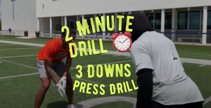 2 Minute Drill: 3 Down Press Drill - All Eyes DB Camp - DB Training, Education & Resources